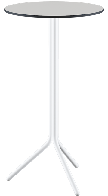 White Poseidon Bar Table - Harry the hirer