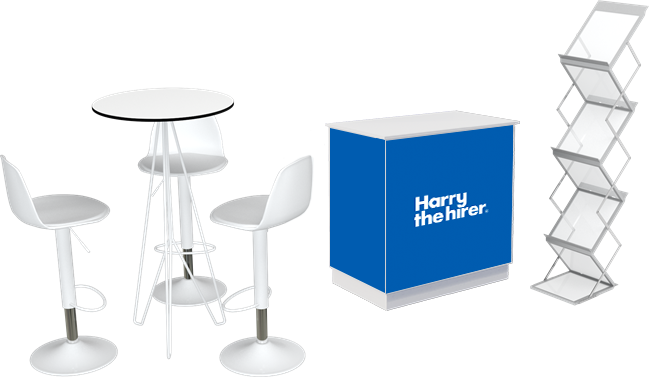 Walk on Bar Table Package - Chameleon Cupboard with Signage print ...